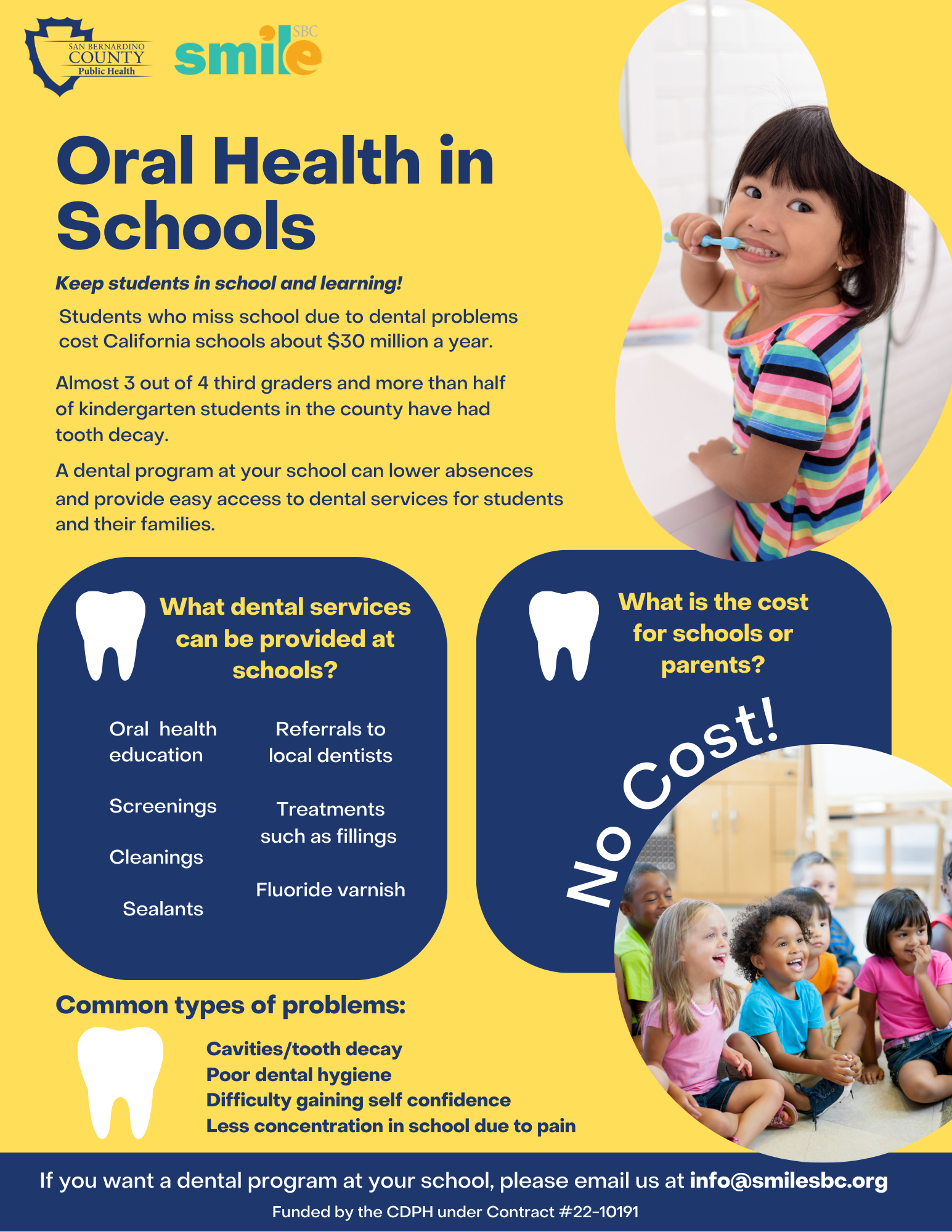 Oral Health Information for Schools – smileSBC